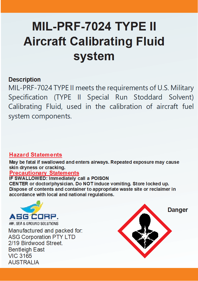 MIL-PRF-7024 TYPE II Aircraft Calibrating Fluid system (1 Gallon)