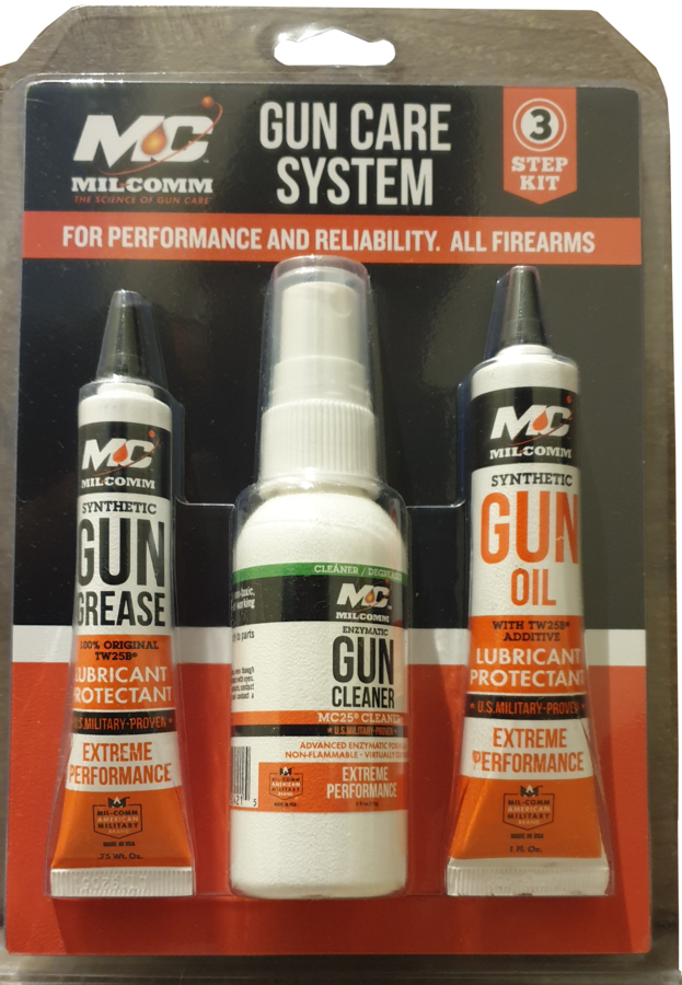 Mil Comm Gun Care 3 Step Kit .75-Ounce TW25B Gun Grease, 1-Ounce MC2500 ...