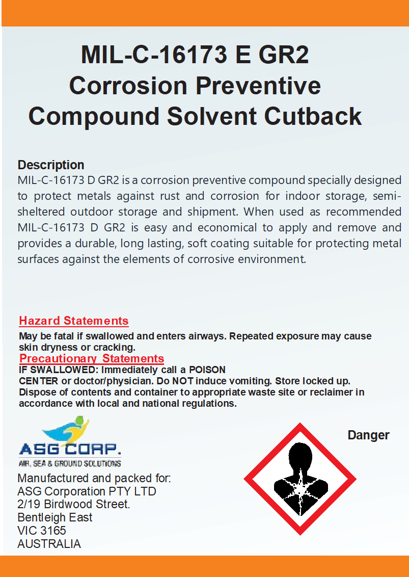 MIL-C-16173 E GR2 Corrosion Preventive Compound Solvent Cutback (1 Gal